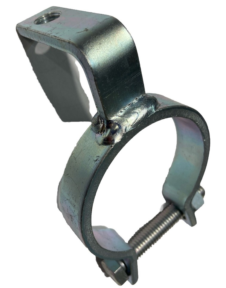 2.25" Pipe Hanger Mount Clamp Zinc Plated 3/8-16 Pinch Bolt Heavy Duty ...