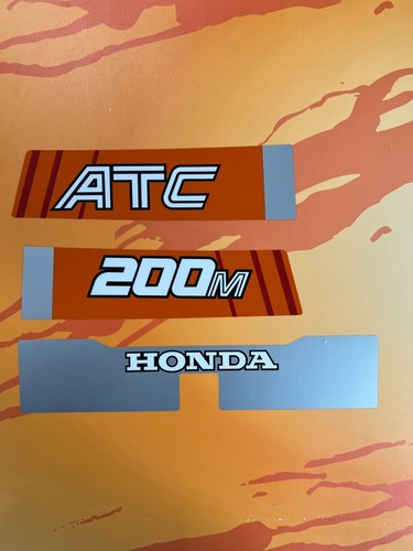 Honda 1985 Honda ATC200M Rear Fender Decals Reproduction 200M ATC 85