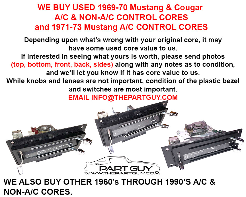 REBUILT 71-73 Mustang Cougar A/C Heater Control AC Air Conditioning 72 ...
