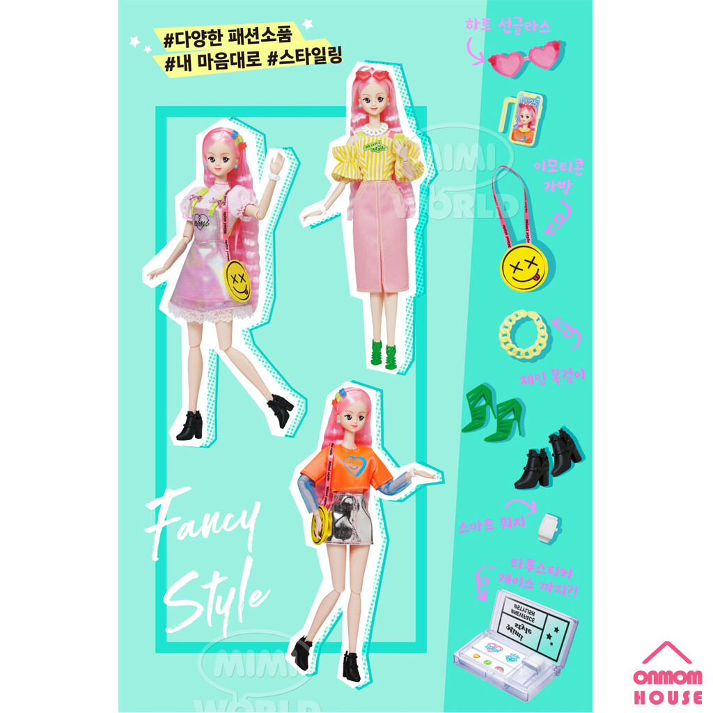 Mimi World New Face Fancy Mimi Korean Barbie Ball Joint Doll Toy | eBay