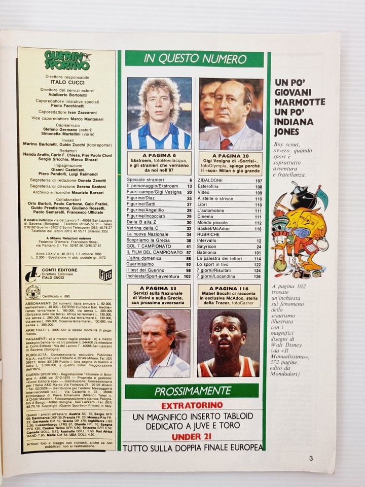 Guerin Sportivo 40-1986 +Film Ian Rush-Juventus-Barbuti-Maradona-Bob ...