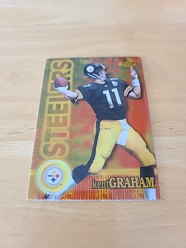 2000 Topps Finest Gold Refractor Kent Graham /300 Pittsburgh Steelers ...
