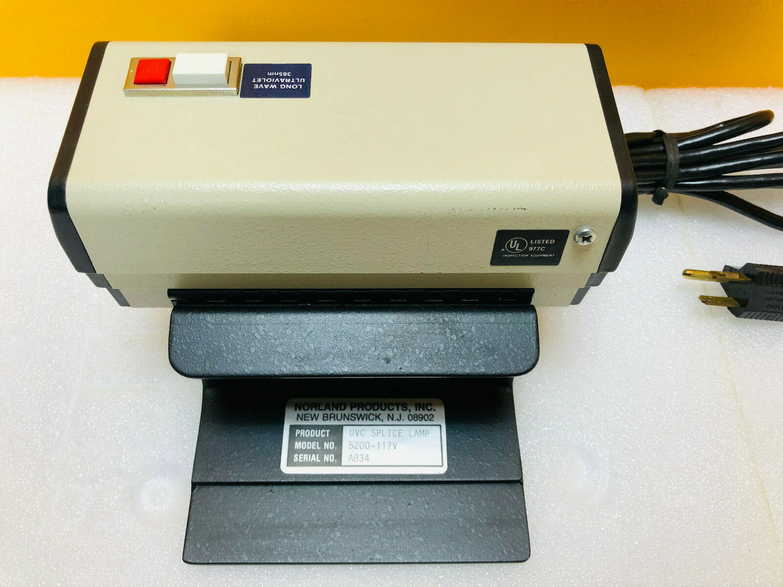 Norland Products 5200-117V 115 VAC / 60 Hz Input UVC Splice Lamp ...