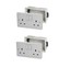 2 Gang Double 3- Pin Socket & Electrical Switch Socket Back Box SET | eBay