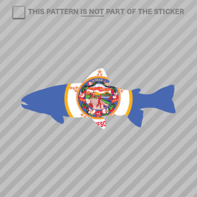 Minnesota State Shaped Trout Sticker Self Adhesive Vinyl MN fly fishing ...