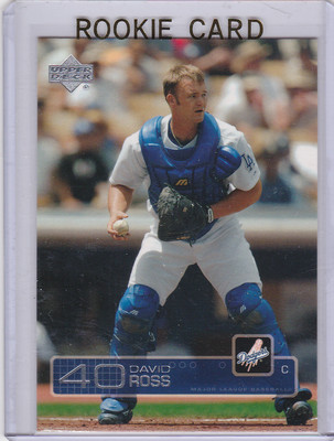 DAVID ROSS ROOKIE CARD 2003 Upper Deck Baseball RC Dodgers CHICAGO CUBS ...