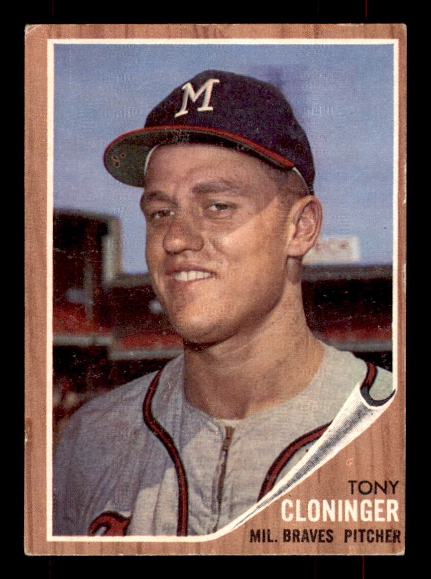 1962 Topps Baseball #63 Tony Cloninger VG/EX *e2 | eBay