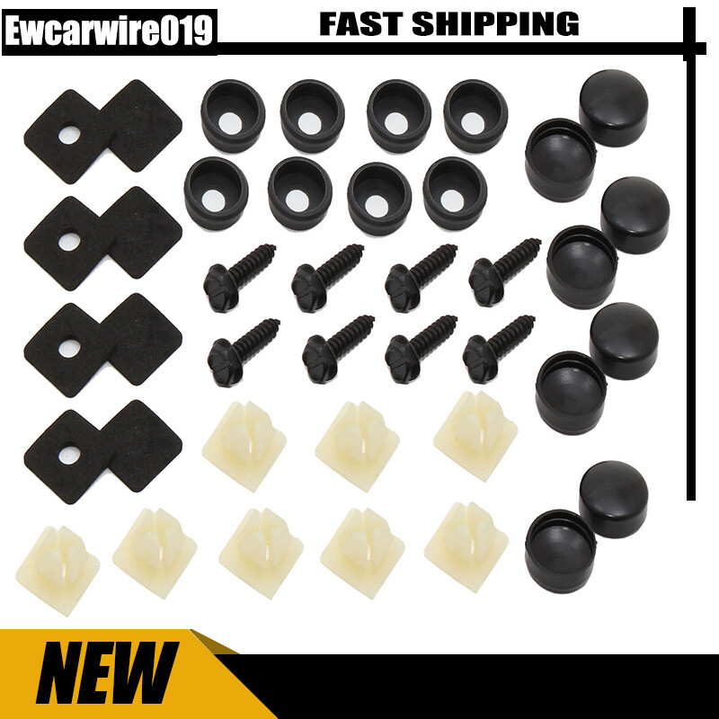 36X License Plate Screws Kit For Ford Lincoln Truck Nylon Clips Nuts ...