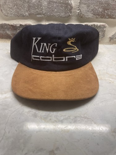 Vintage King Cobra Golf Black Mens Hat 90s Strapback Embroidered Logo ...