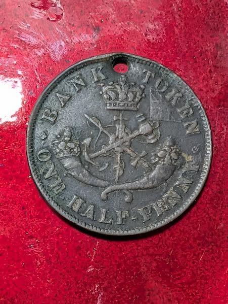 1850 BANK OF UPPER CANADA HALF PENNY COIN #486 | eBay