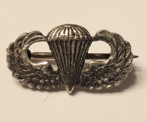 Vintage Sterling Silver Parachute Jump Wings Pin | eBay