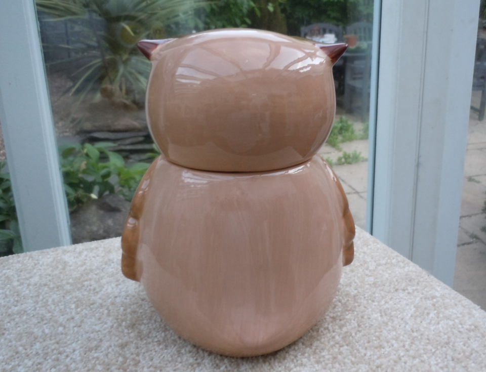 Owl Cookie Jar Biscuit Barrel Novelty Kitchen Storage Canister Ceramic ...