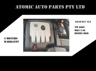 VOLKSWAGEN GOLF VW MK5 2.0L BKD 4 CYL TURBO DIESEL ENGINE JETTA 1K2 ...