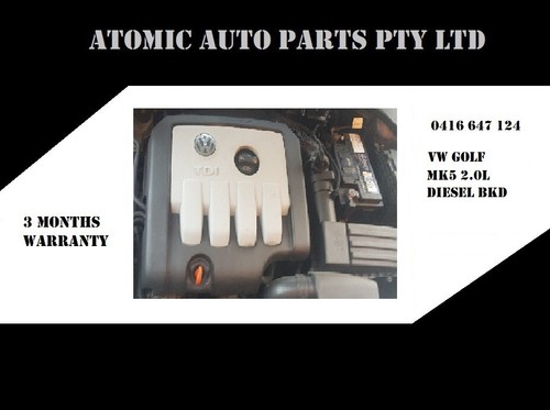 VOLKSWAGEN GOLF VW MK5 2.0L BKD 4 CYL TURBO DIESEL ENGINE JETTA 1K2 ...