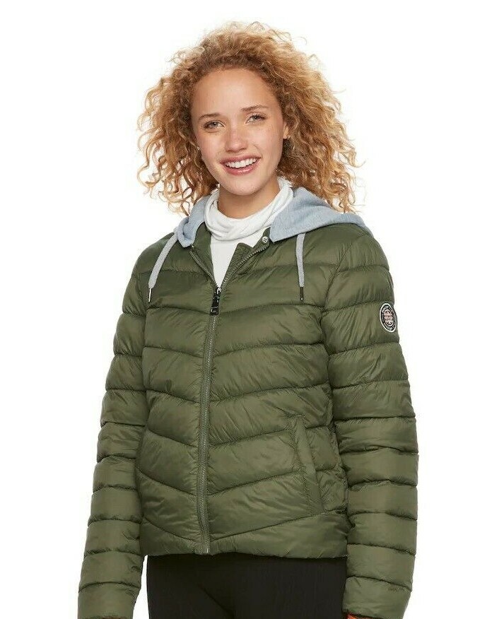 NWT madden NYC Juniors Packable Hooded Bomber Jacket with Drawstring ...