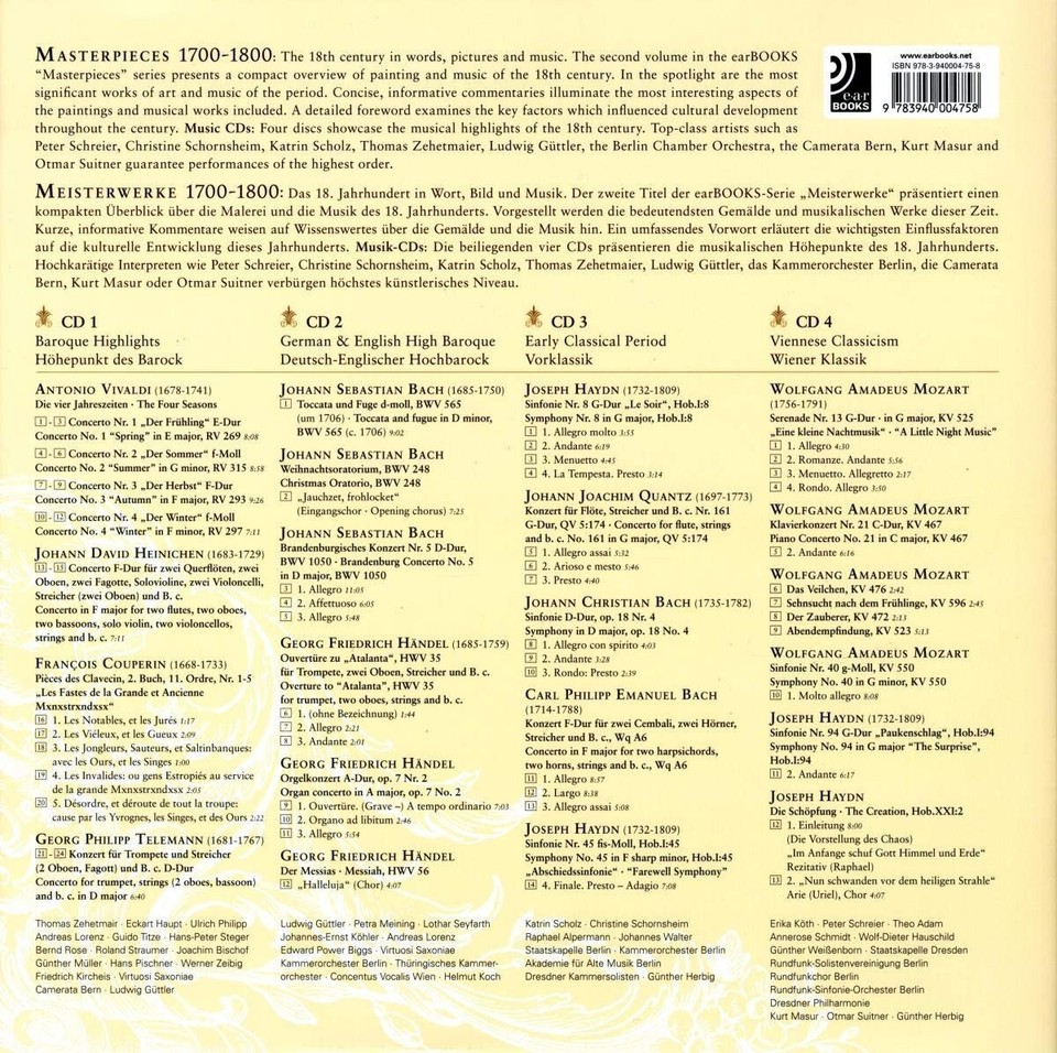 Classical Music Masterpieces German English High Baroque Classical ...