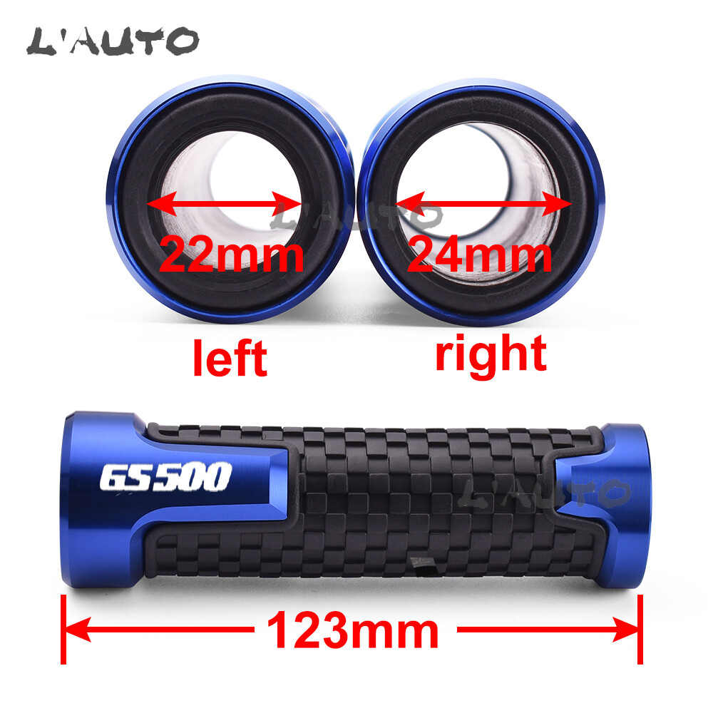 Blue CNC Grip Handlebar Balanced Plug slider Bar End Cap Cover For ...