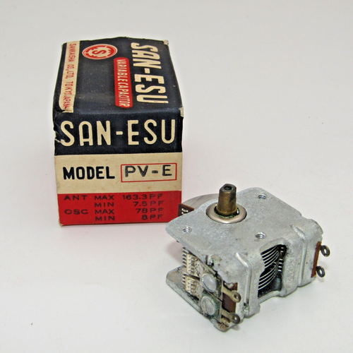 Vintage San-Esu Japan Variable Capacitor PV-K (Ant 7.5-163.3pF) (Osc 8 ...