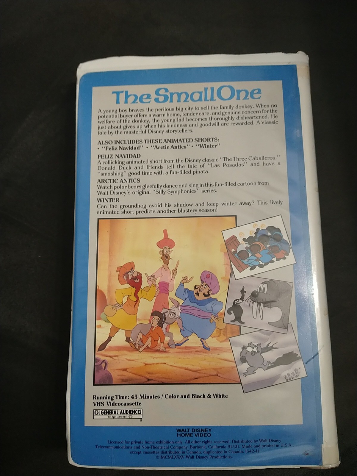 Walt Disney The Small One VHS Home Video Tape First 1st Edition Red ...