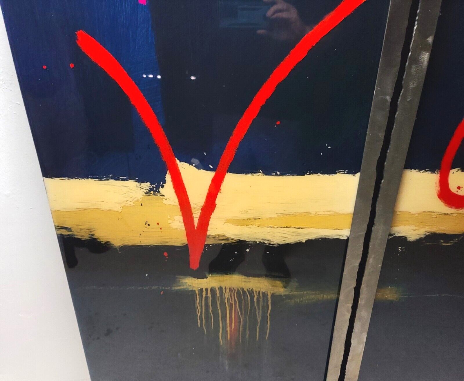 Monumental 61 x 51 Mid Century Modern Abstract Painting Sculpture by ...