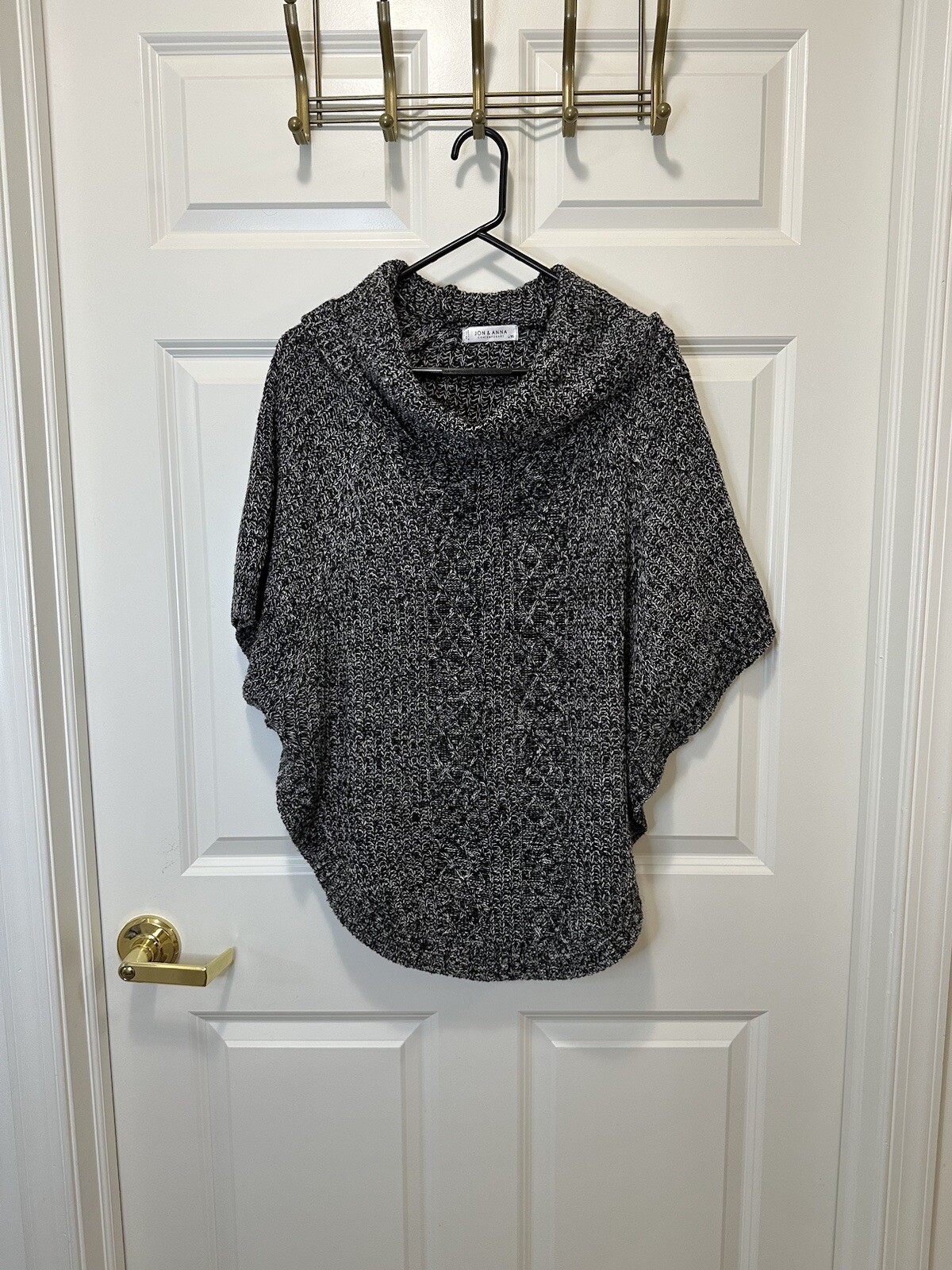 Jon & Anna Cowl Neck Bat Wing Sweater size L/XL - Gem