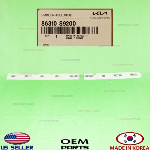 Genuine Rear Trunk Lid Emblem Matt Nameplate OEM Telluride 2020-2023 ...