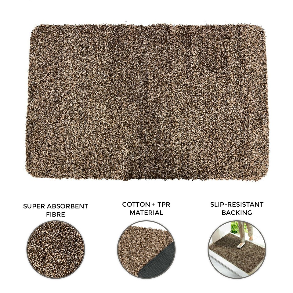 Super Absorbent Doormat Magic Step Door Mat Microfibre Washable Indoor ...