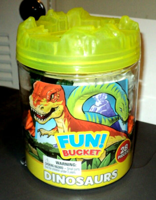 FUN BUCKET Dinosaurs: BRAND NEW: 28 Pieces: Easy Carry Handle: Age 3 ...