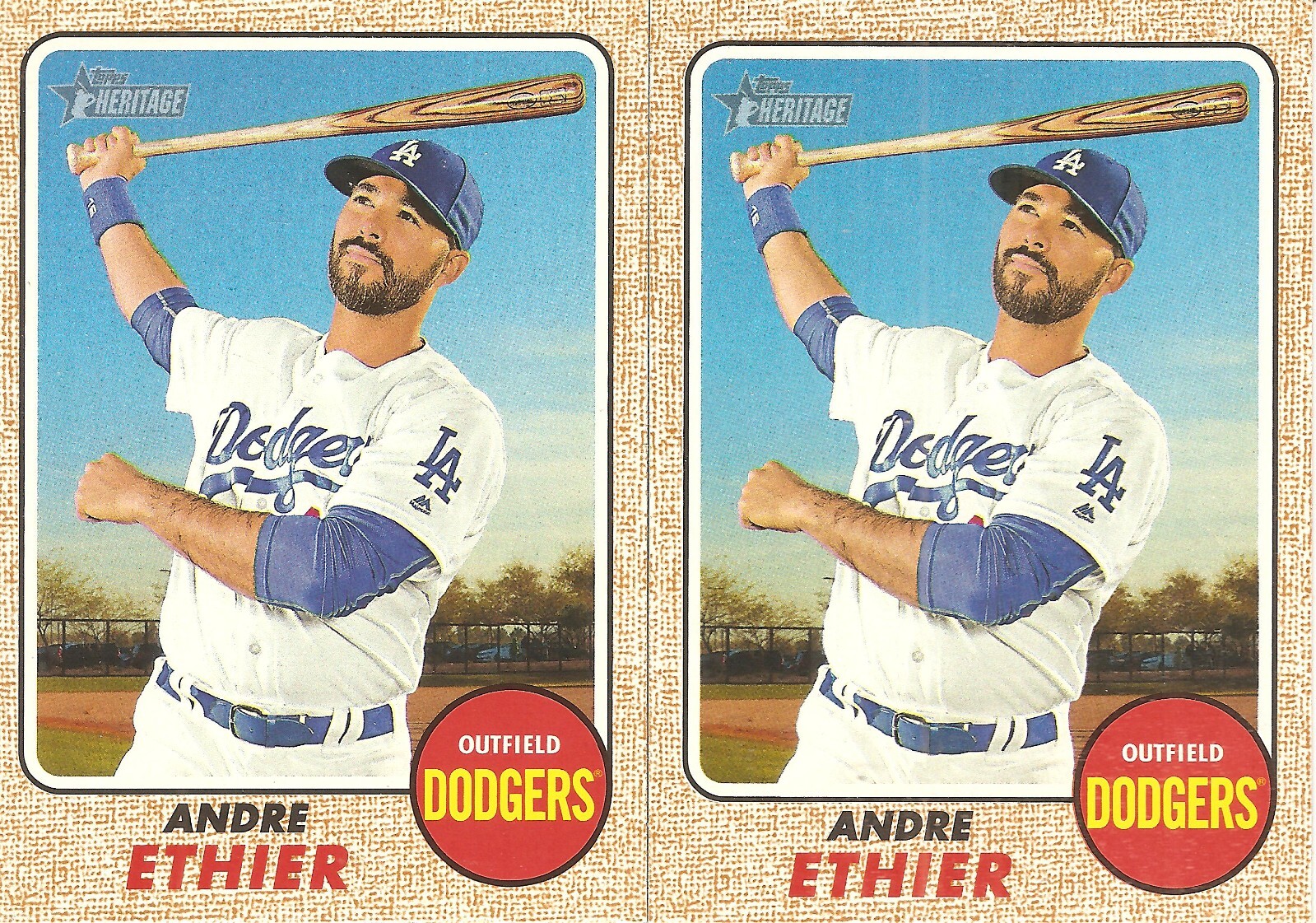 2 CARD 2017 TOPPS HERITAGE ANDRE ETHIER BASEBALL CARD LOT #131 | eBay