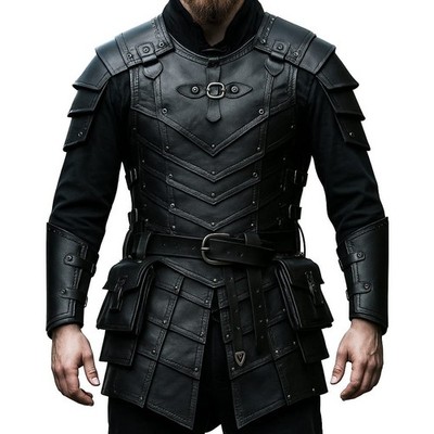 Men Medieval Leather Armor Suit - Leather Knight Viking Armor LARP ...