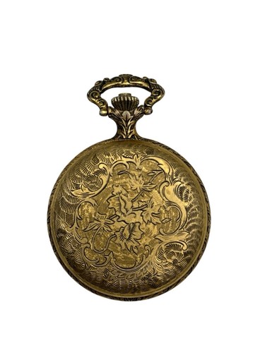 MARCEL Vintage 17 Jewels Mechanical Pocket Watch Gold Tone fishing ...
