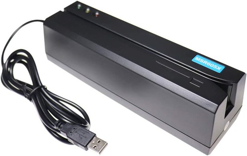 MSR605X USB Card Reader Writer Mag Swipe 3-Track Compatible w/ MSR206 ...