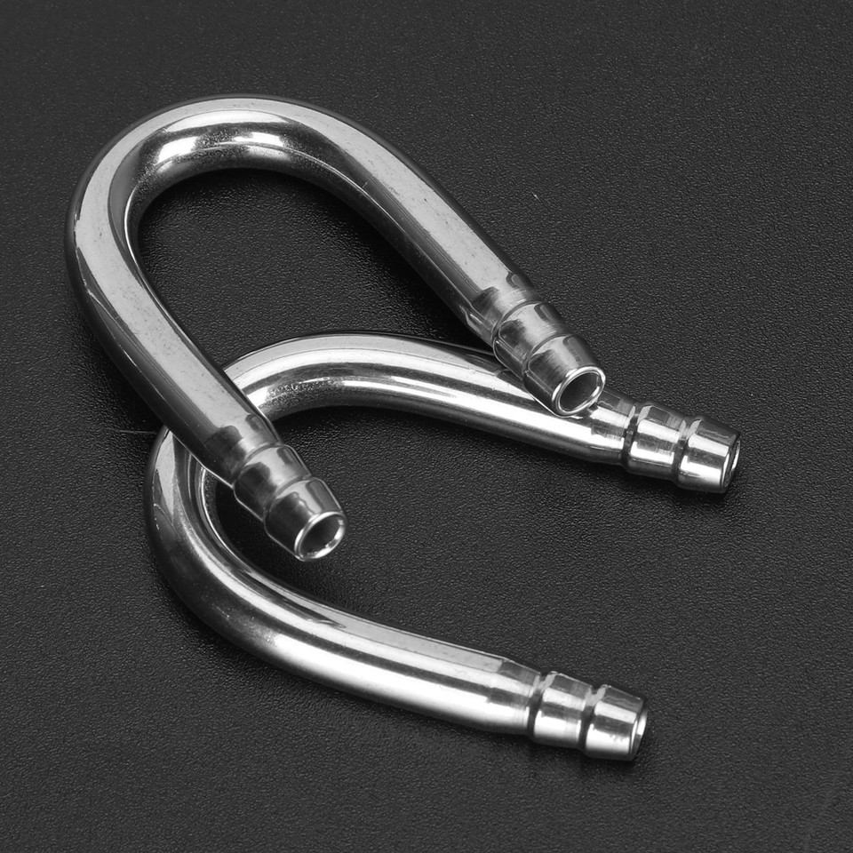 10x Fish Tank U Shape Elbow Pipe Stainless Steel Oxygen Pump CO2 Tubing ...