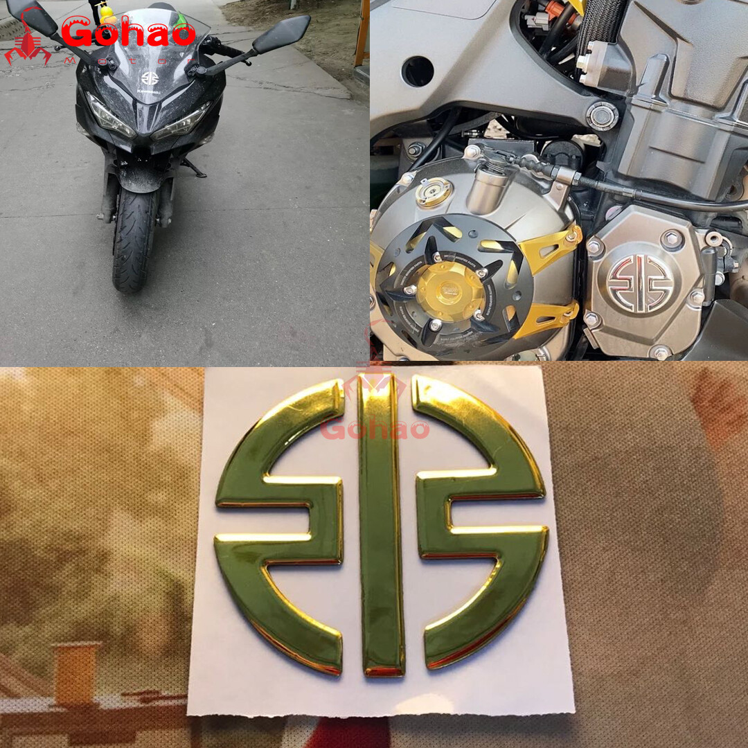 2x Gold Fairing Tank Emblem Badge Decal Sticker for Ninja Z ZX H2 H2R ...