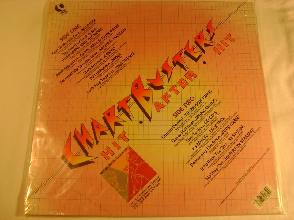 K-TEL Chartbusters LP Sealed 1984 Tina Turner Billy Idol Michael ...