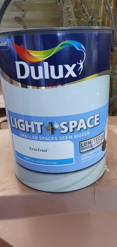 5 LITRE DULUX LIGHT+SPACE FIRST FROST MATT EMULSION PAINT - UNOPENED ...