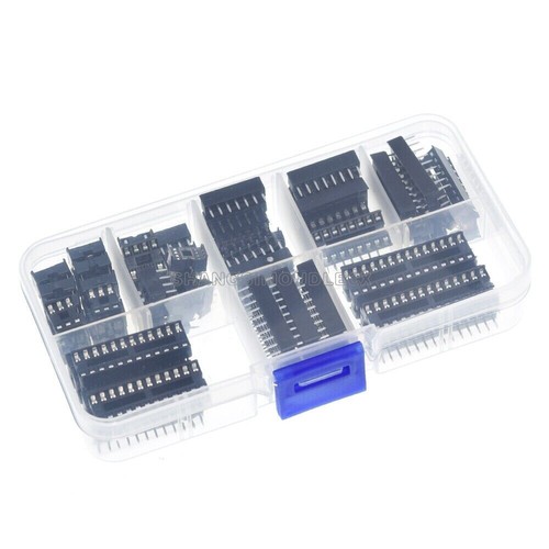 66pcs IC Sockets DIP Adapter Solder Type Socket Kit 6/8/14/16/18/20/24/28 Pin- | eBay