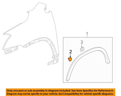 GM OEM Exterior Wheel Fender Flare Molding Clips 11588818 NIP (4 pieces ...