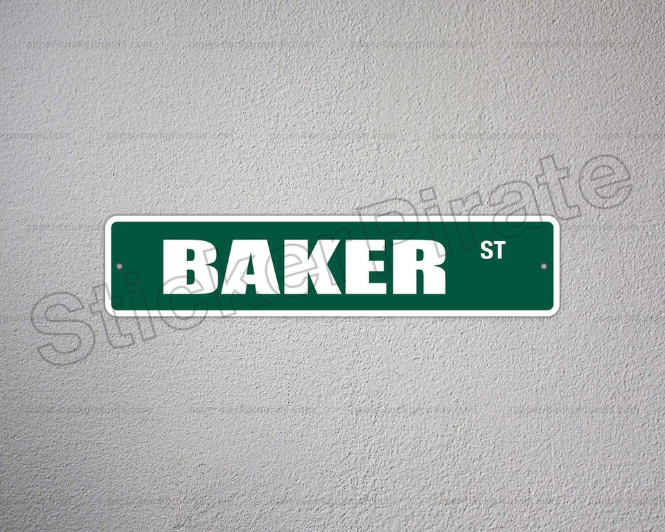 *Aluminum* Baker 4" x 18" Metal Novelty Street Sign SS 467 | eBay