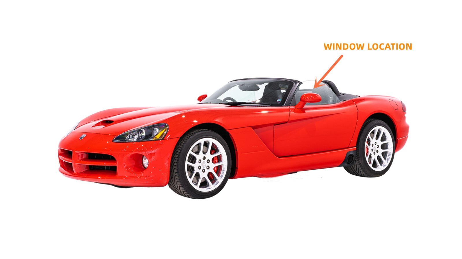 2003-2011 Dodge Viper 2 Door Convertible Driver/Left Side Door Window ...