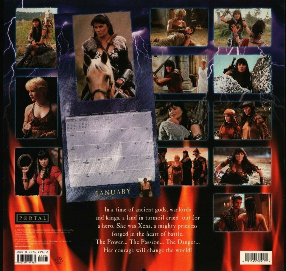 Xena Warrior Princess Sixteen Month 2002 Calendar by Portal Pub ...
