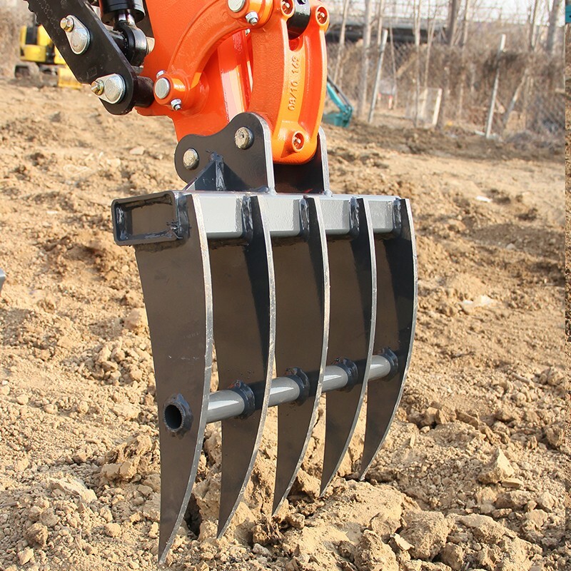 Rake:Attachment for 2000lbs 1 Ton Mini Excavators for land clearing ...