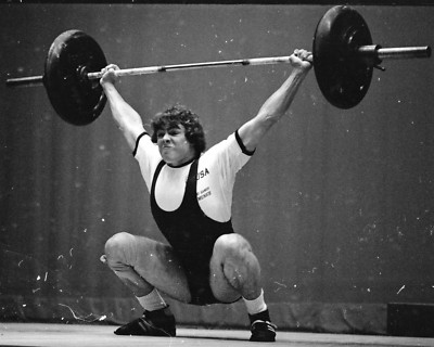 ORIGINAL VINTAGE NEGATIVE: Man Male Athlete Weightlifting Barbells OR ...
