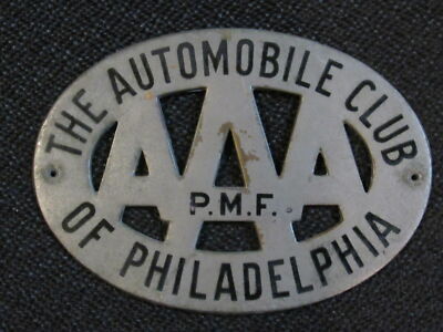 Vintage AAA The Automobile Club of Philadelphia PMF License Plate ...