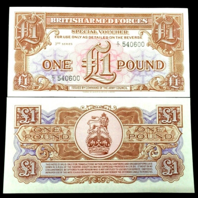 Great Britain / UK British Armed Forces 1 Pound 1956 Banknote World ...