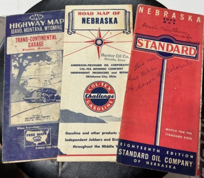 Lot of 3 Vintage 1940s Oil Company Road Maps. | eBay