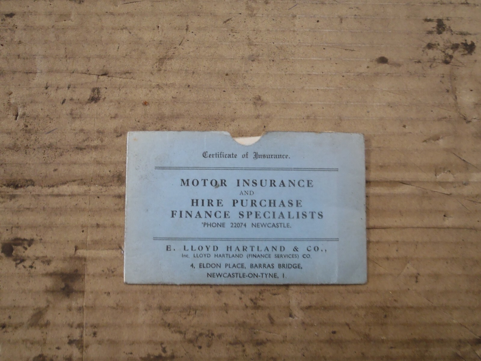 Original 1953 Motor Insurance Cover Note Document,with Holder Case,Rare ...