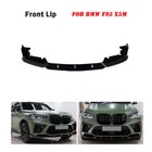 For BMW F86 X6M F85 X5M 2019 UP ABS Glossy black Front Bumper Lip ...