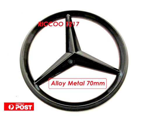 Mercedes Benz rear Star badge C Class W203 engine cover 70mm alloy ...