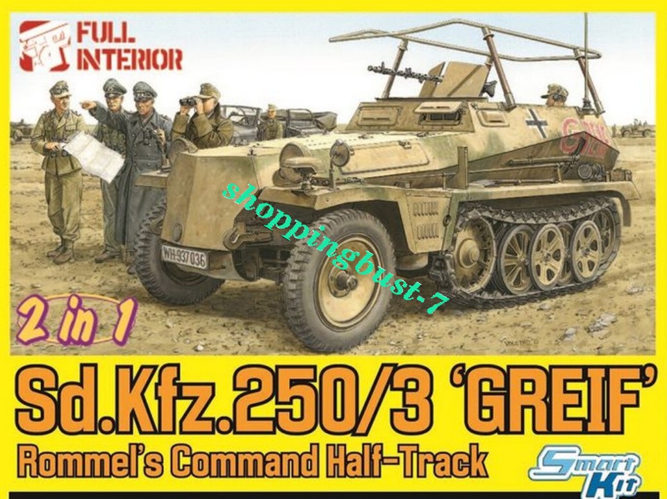 DRAGON 6911 1/35 Sd.Kfz.250/3 'Greif" Rommel's Command Half-Track ...